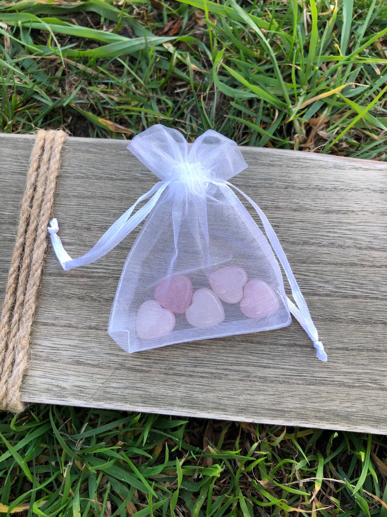 Tiny Pink Pocket Tokens Crystal Hearts Original by | Etsy