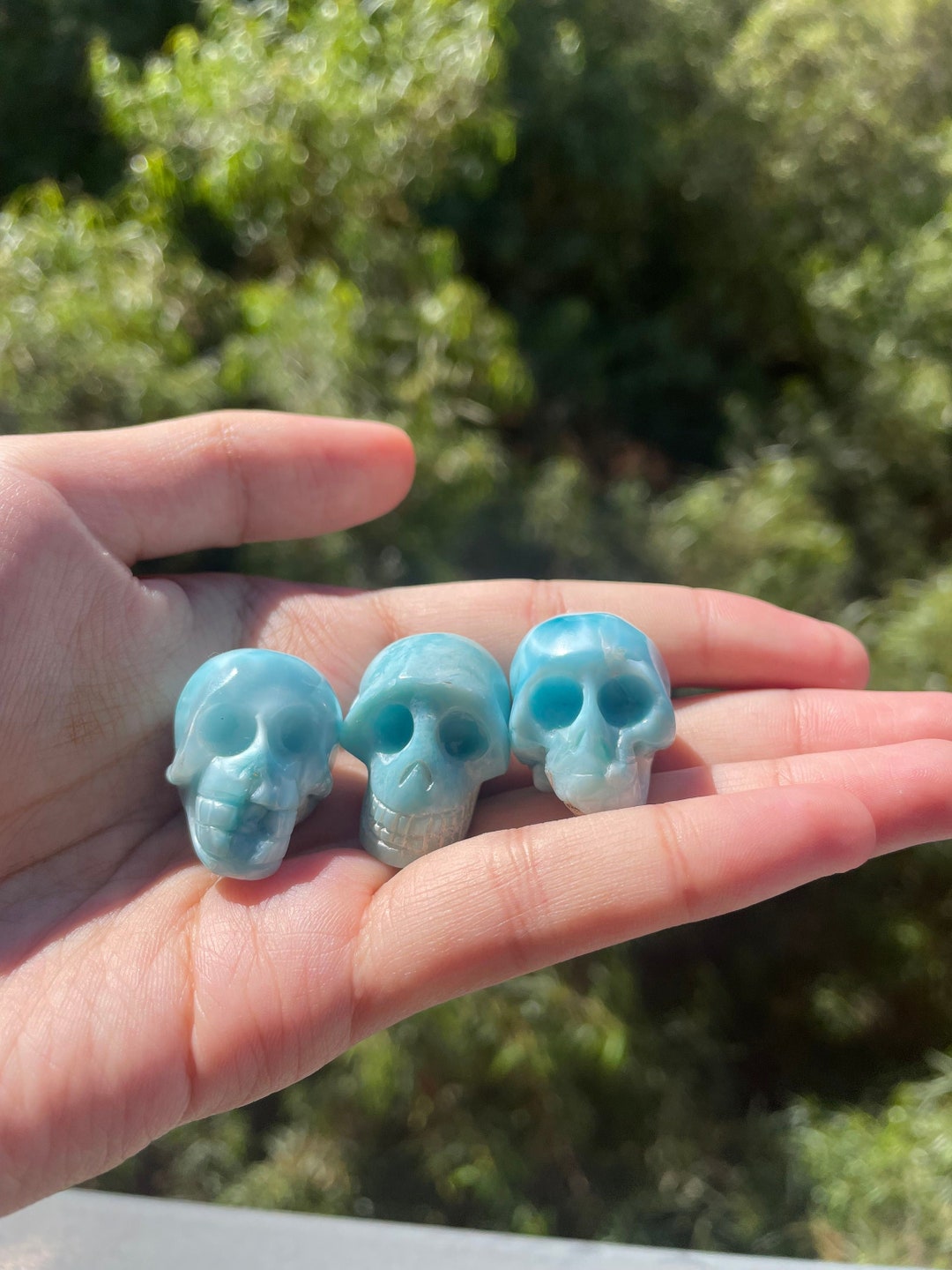 Discounted Larimar Skull Carvings || YOU PICK, Hand-carved From ...