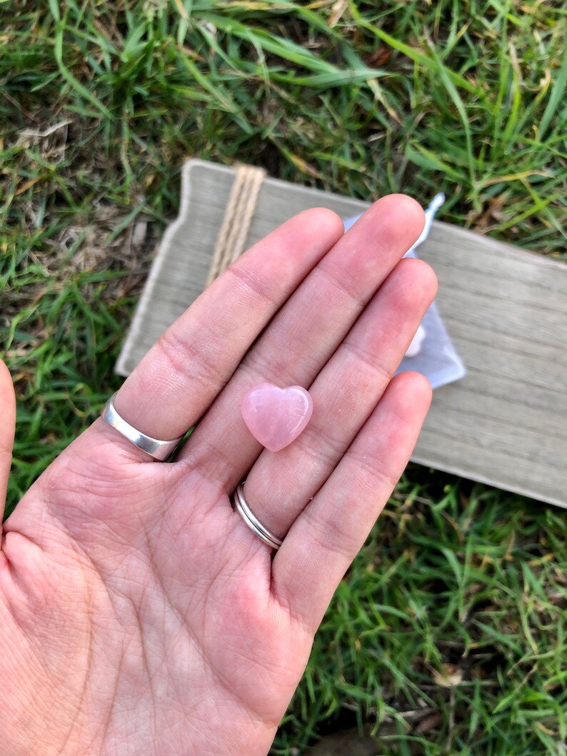Tiny Pink Pocket Tokens Crystal Hearts Original by | Etsy