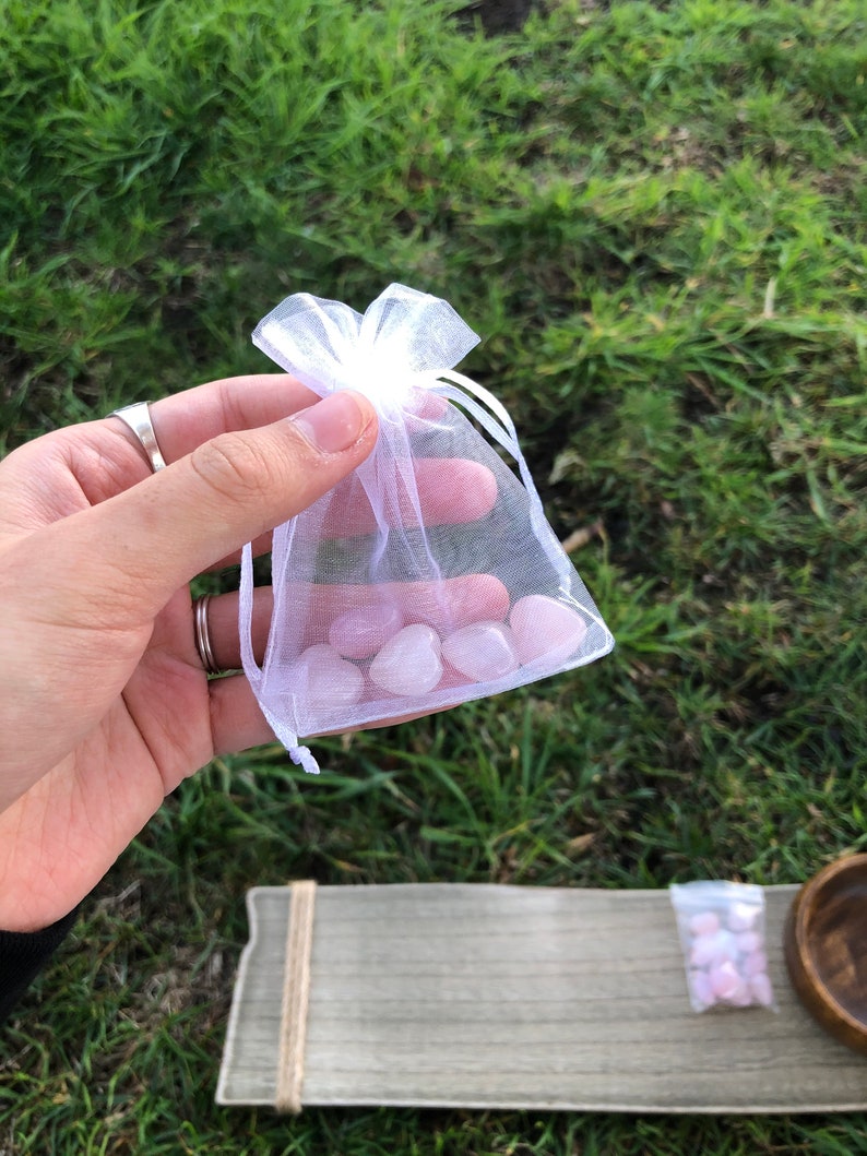 Tiny Pink Pocket Tokens Crystal Hearts Original by | Etsy