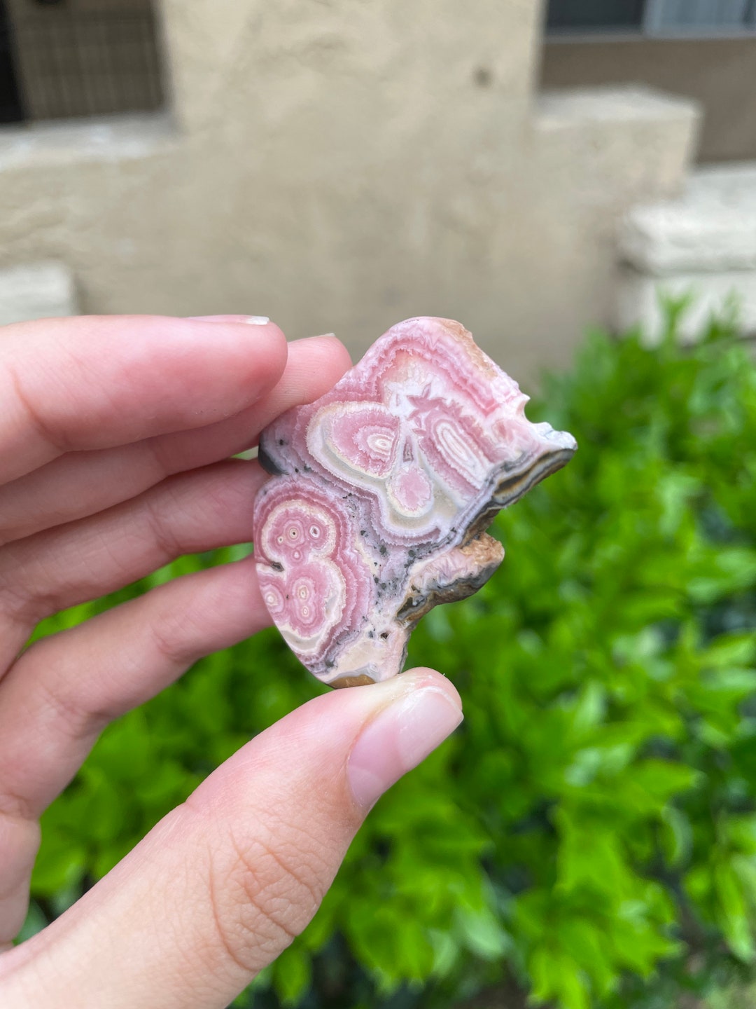Mini Rhodochrosite Stalactite Slice || Polished Gemmy Rhodochrosite ...