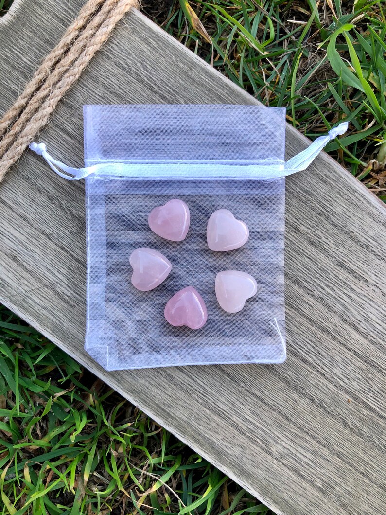 Tiny Pink Pocket Tokens Crystal Hearts Original by | Etsy