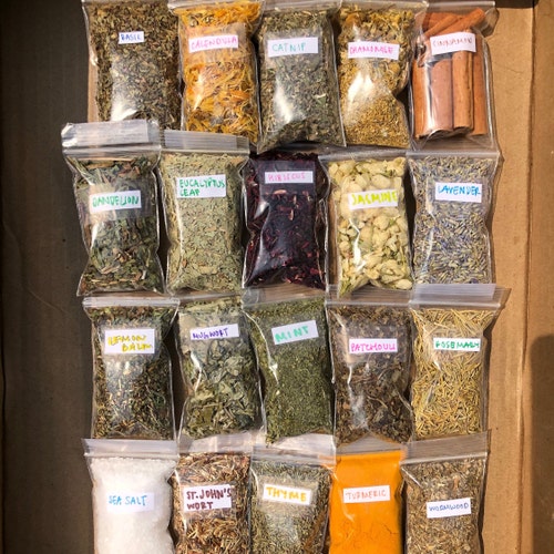 20 Herb Beginner Witchcraft Kit Apothecary Wiccan Witch Etsy