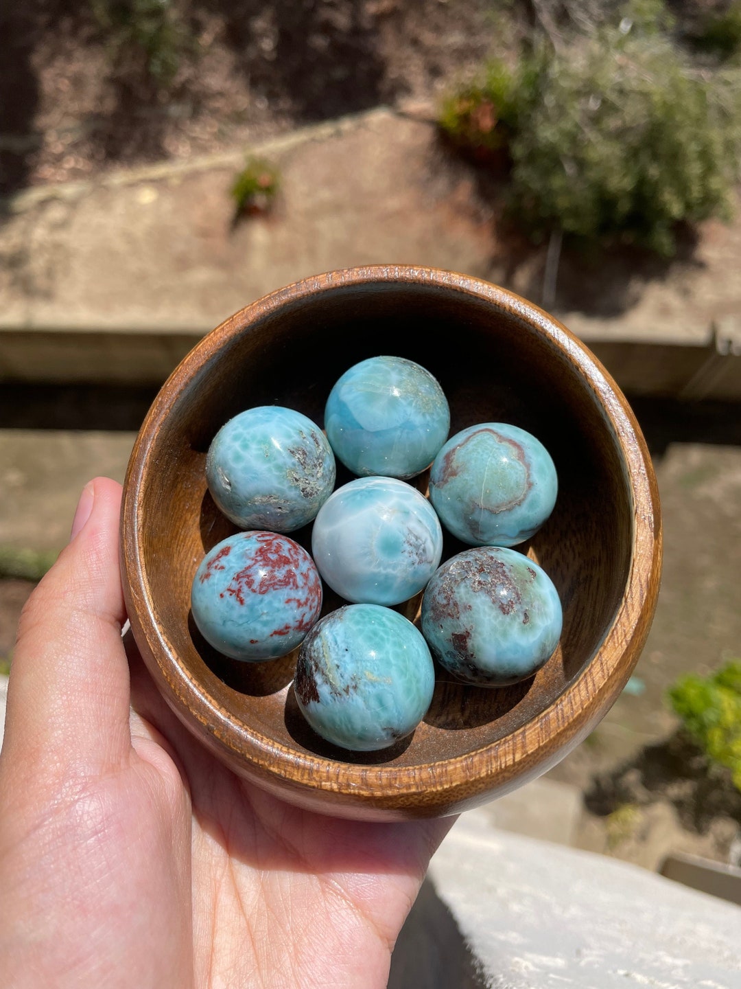 Genuine Larimar Spheres || You Will Get One From the Picture ...