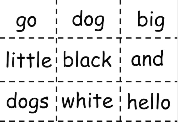 Go Dog Go sight word flash cards | Etsy