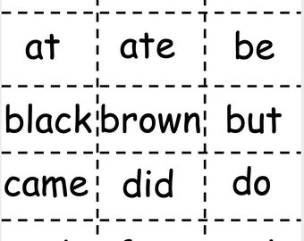 Printable Dolch Sight Words - 1st Grade List - Flashcards - Etsy