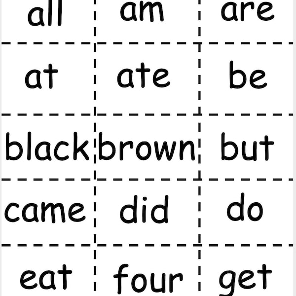 Dolch Sight Words - Etsy