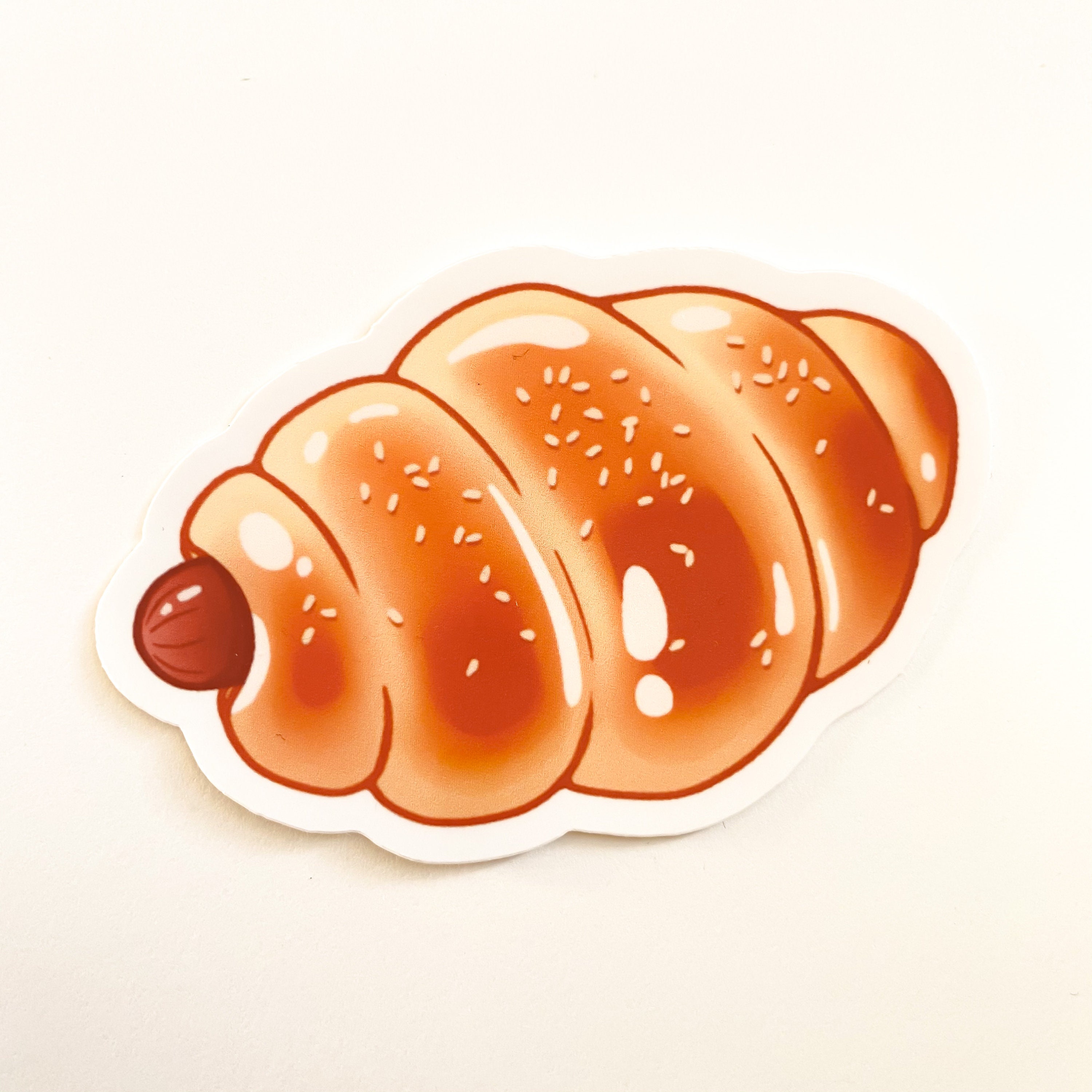 Cute Baked Bread/chinese Bakery Buns - Matte and Gloss Die-cut Stickers ...
