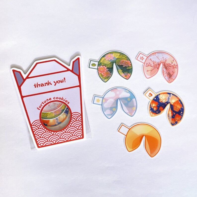 Fortune Cookie Spring & Summer Theme - Matte and Gloss Stickers - Etsy