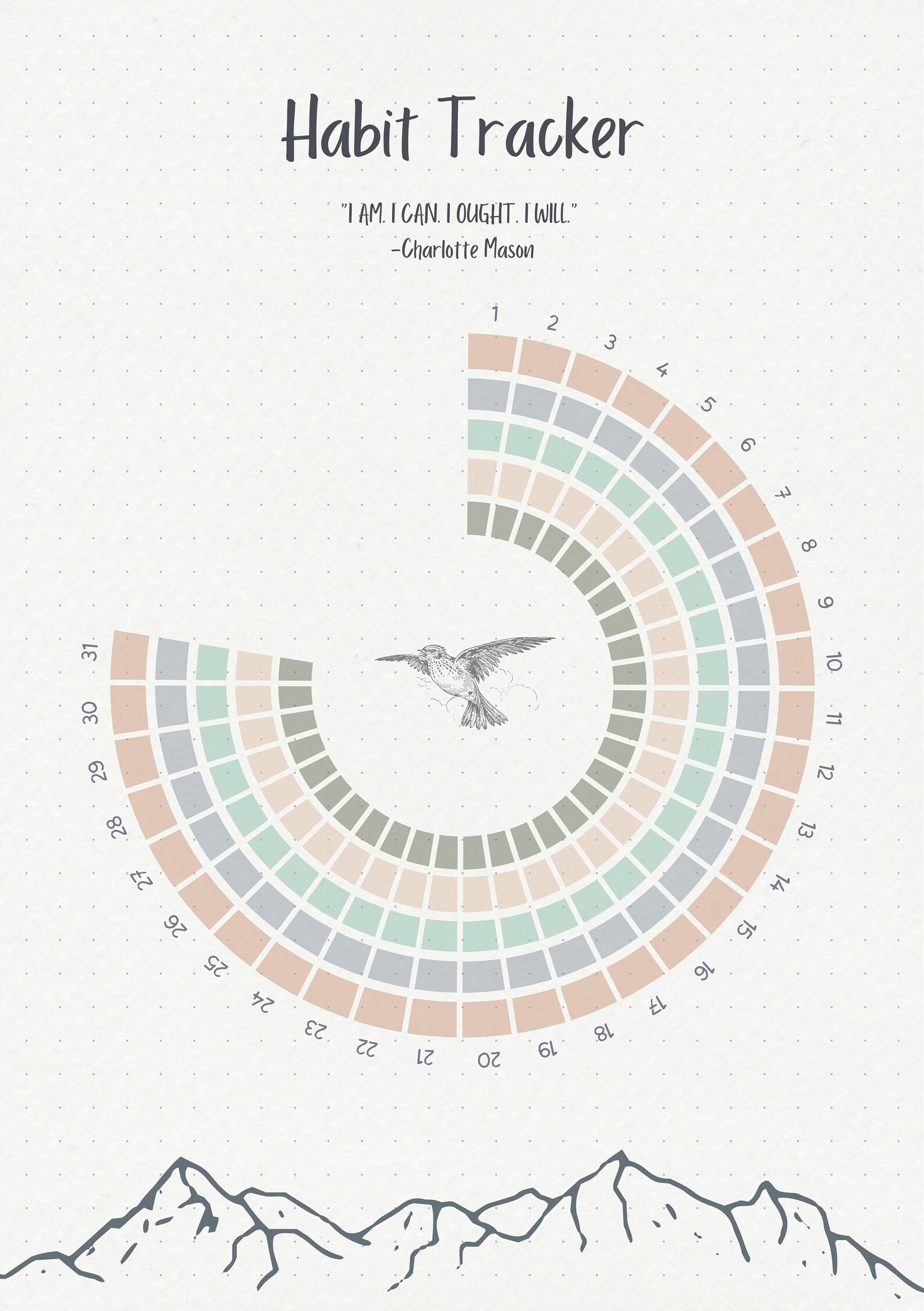 Habit Tracker Printable, Habit Tracker Template, Habit Tracker PDF ...