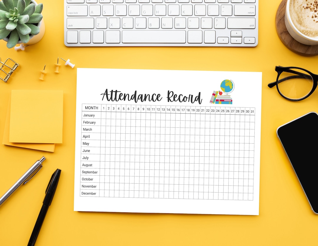 Homeschool Attendance Record Tracker Log Sheet Printable - Etsy