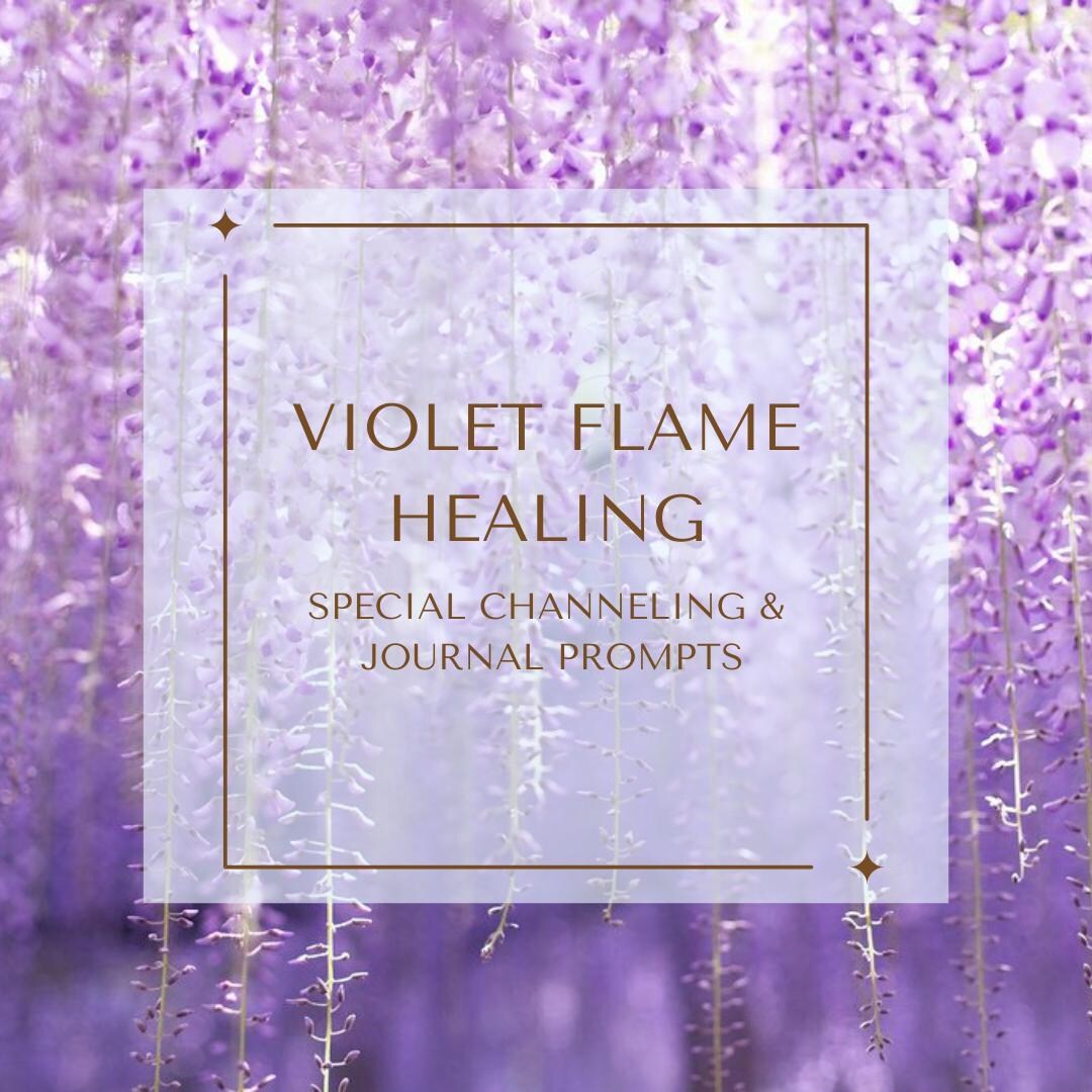 Violet Flame Healing | Journal Prompts Included | Self Transformation ...