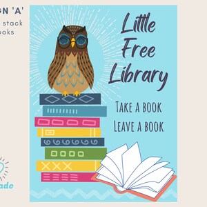 Little Free Library Metal Signs Custom Signs - Etsy