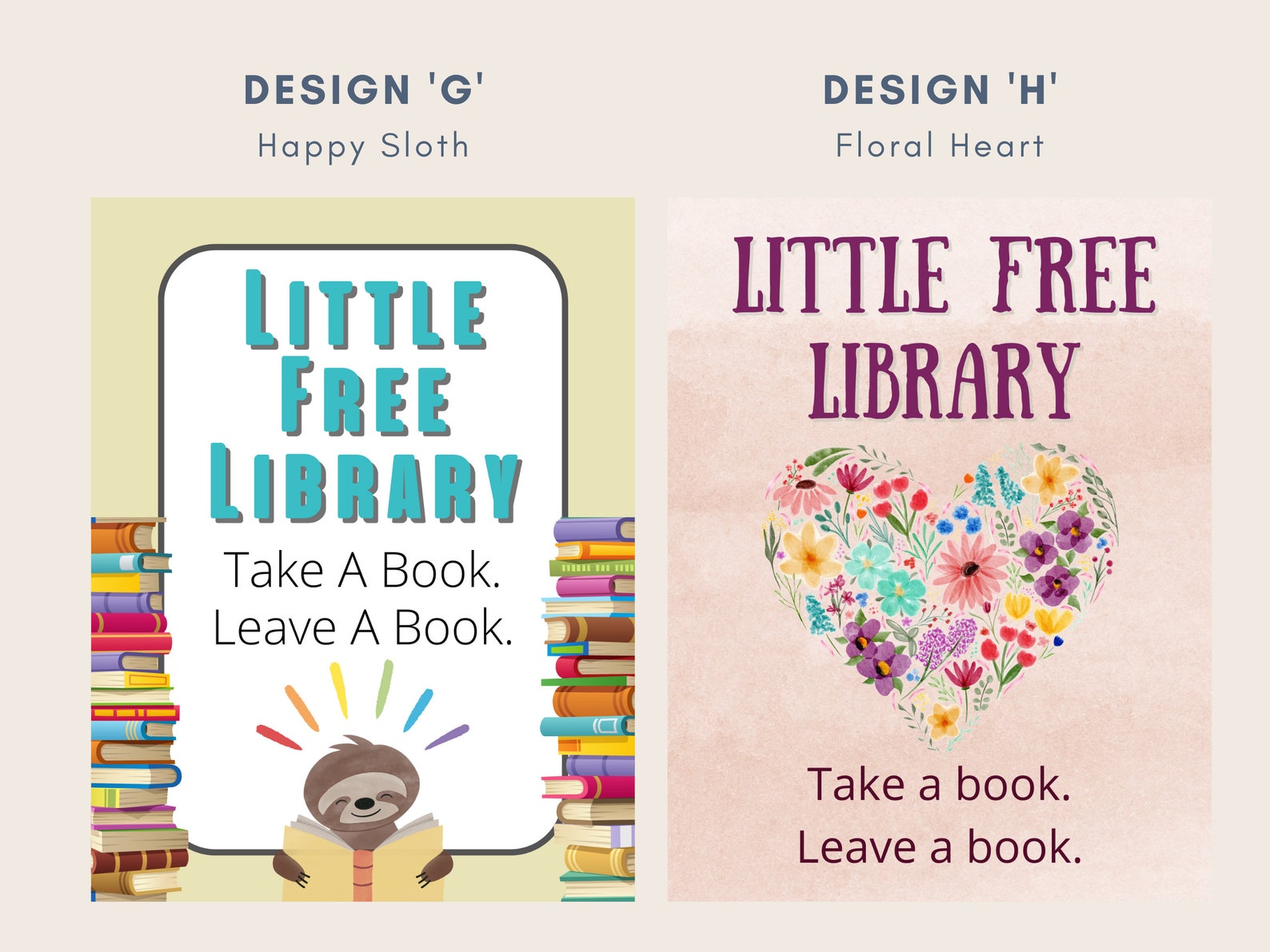 Little Free Library Metal Signs Custom Signs FREE - Etsy