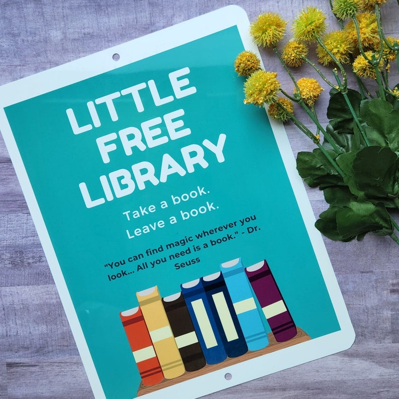 Little Free Library Metal Signs Custom Signs FREE - Etsy