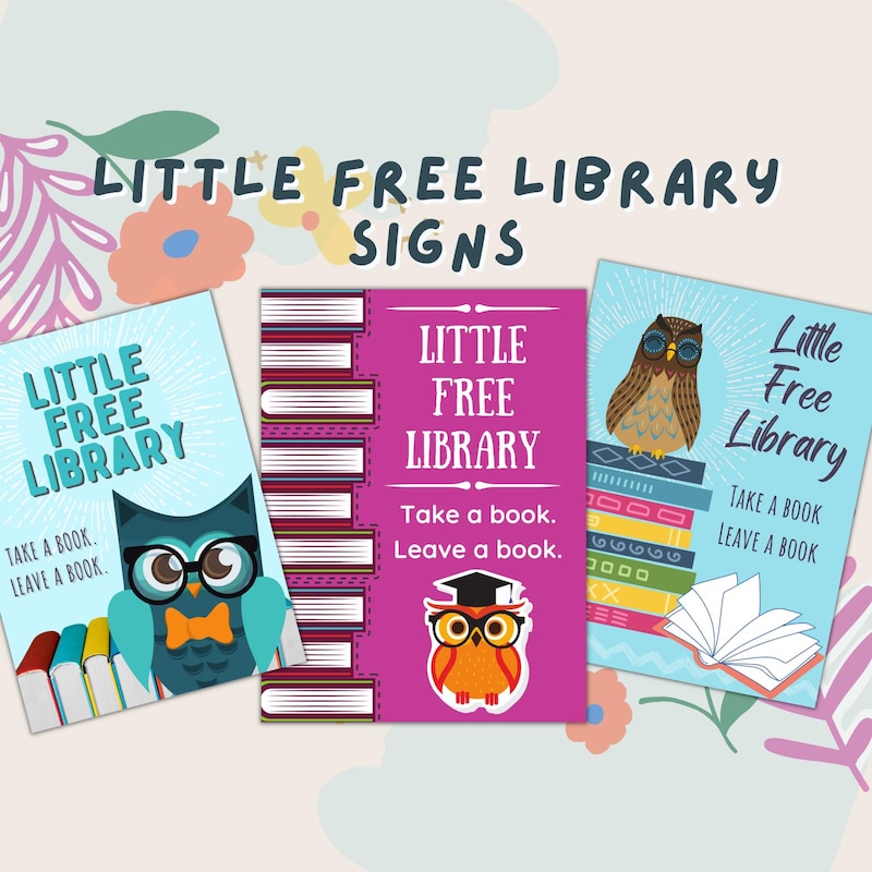 Little Free Library Sign - Etsy