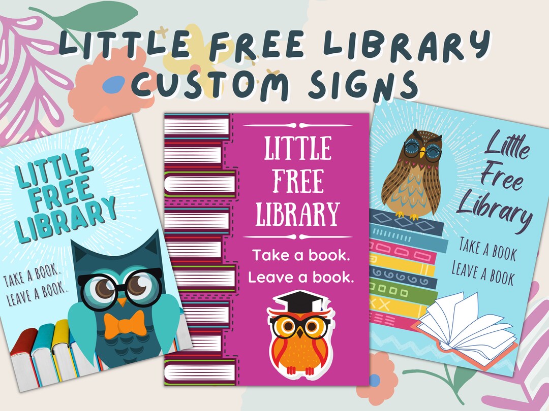 Little Free Library - Metal Signs - Custom Signs - Etsy