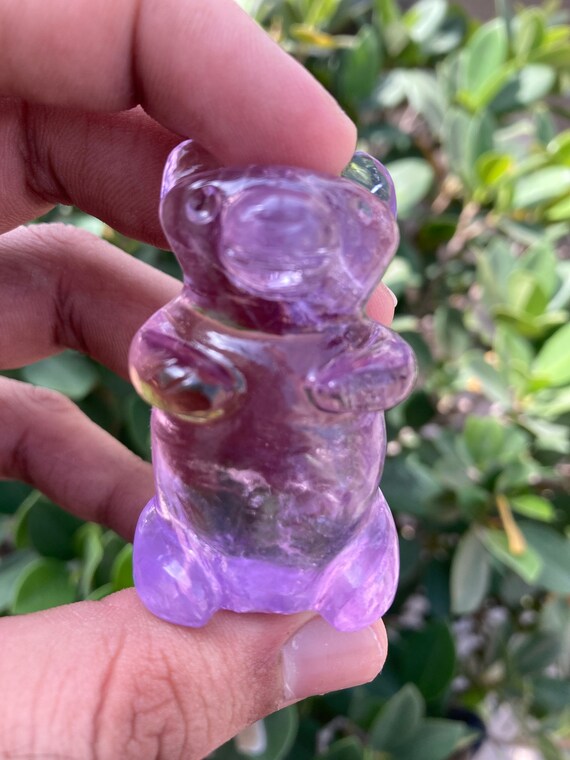 Amethyst Gemstone Teddy Bear - Etsy