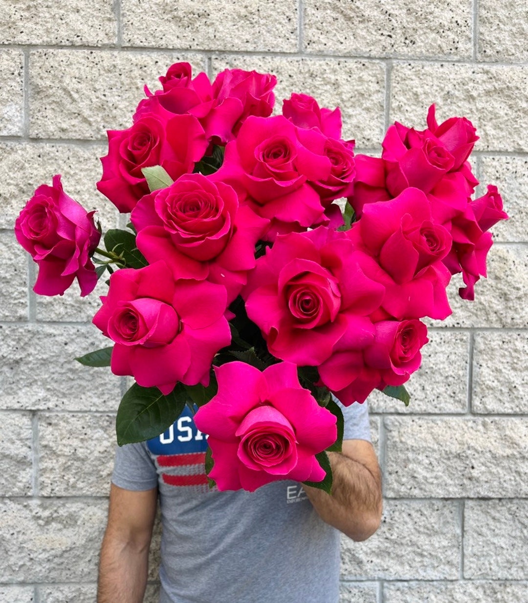48 Fresh XL Hot Pink Roses Luxury Magenta Roses Fresh Pink Wedding ...