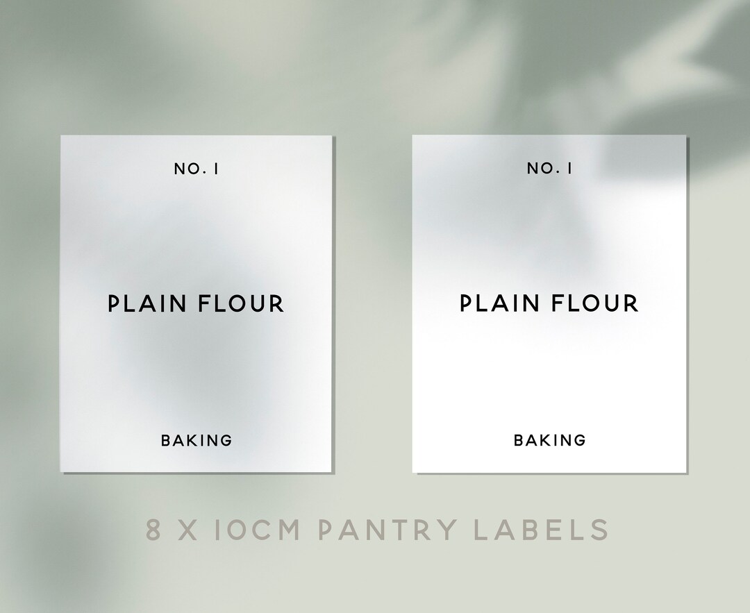 Modern Minimalist Clean Pantry Labels 80x100mm Basic Sets - Etsy