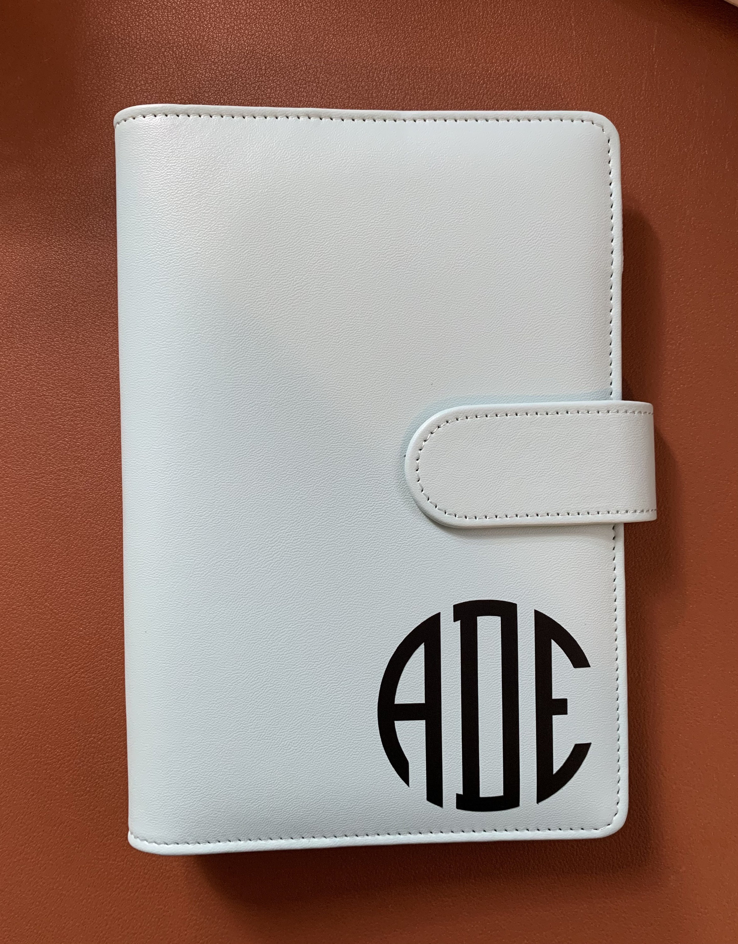 A6 BUDGET BINDER Monogrammed Money Binder Cash Envelopes | Etsy