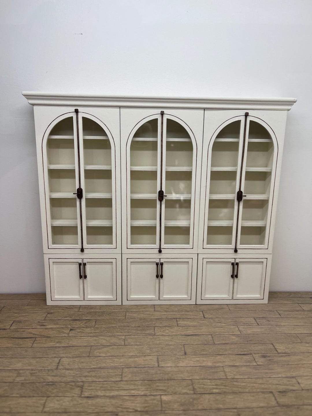Hannah 1:12 Scale Dollhouse 3 Arch Door Bookcase With Cremone Bolts - Etsy