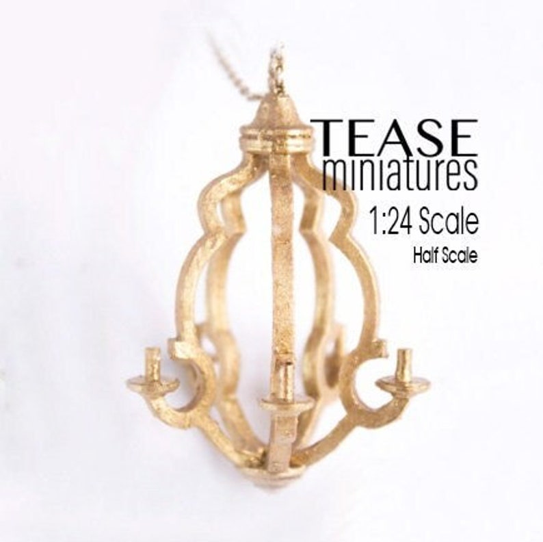 1:24 Half Scale Miniature 5 Arm Chandelier - Etsy