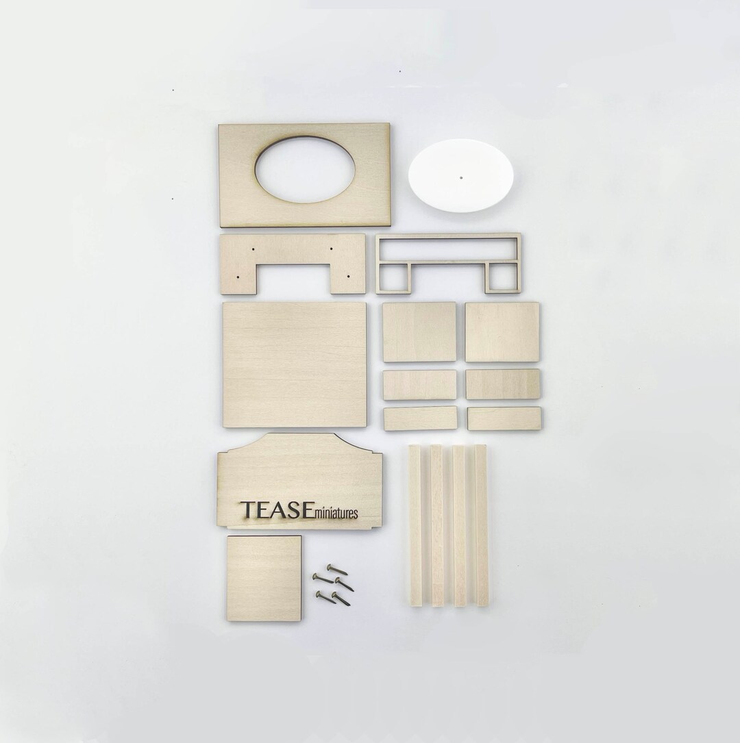 Kat Unassembled/unfinished Kit - Single Wide - 1:12 Scale Dollhouse ...