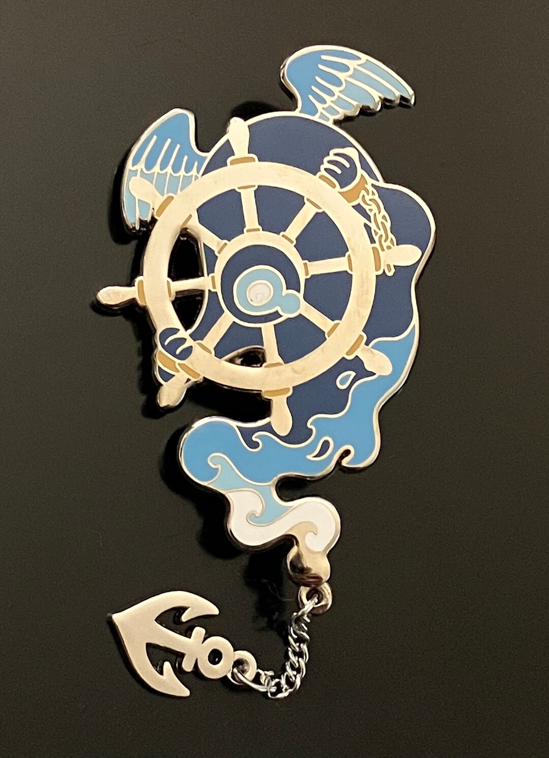ANGEL SERIES: Sunken Angel-ocean Blue Enamel Pin - Etsy