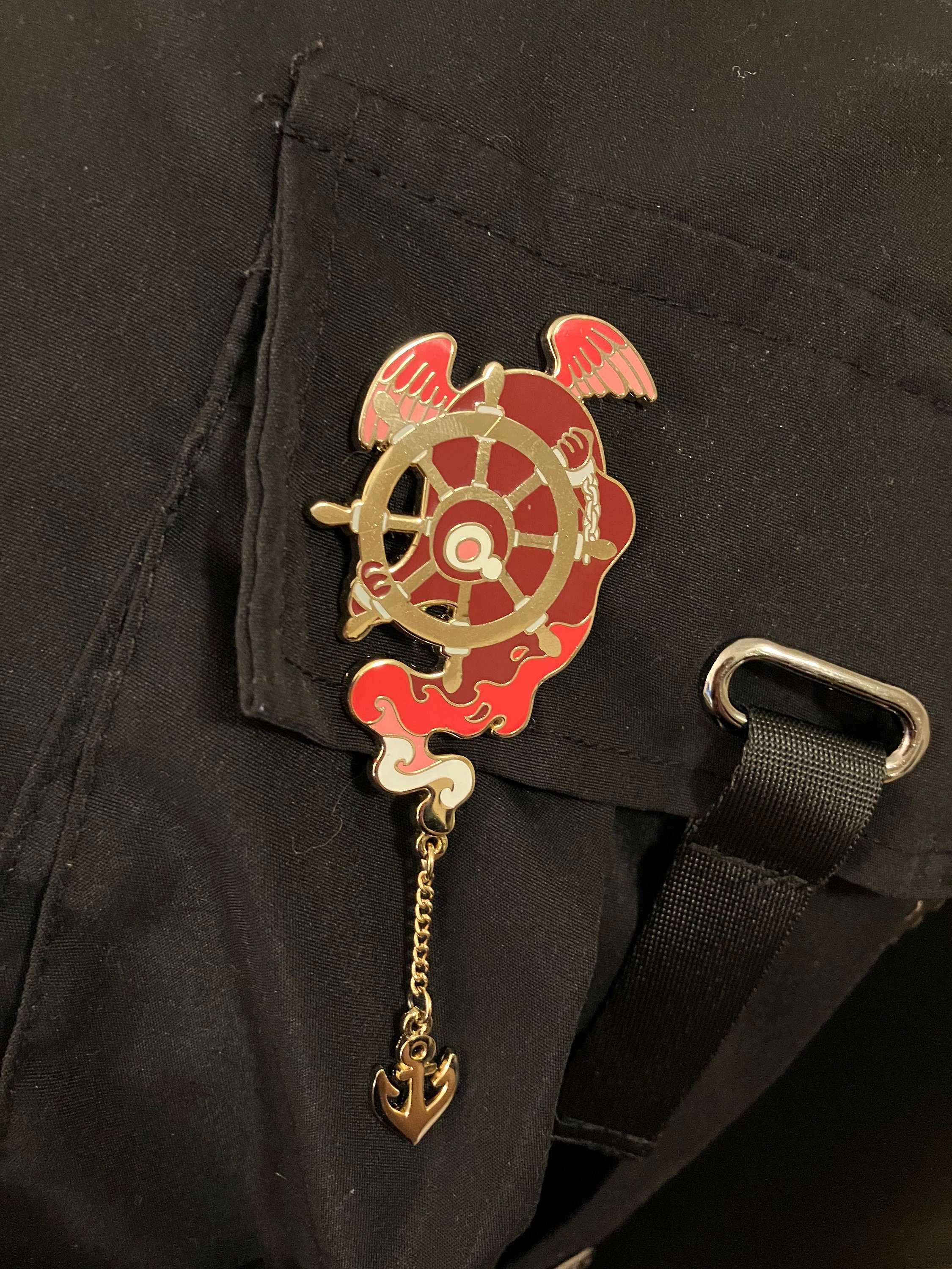 ANGEL SERIES: Sunken Angel-wine Red Enamel Pin - Etsy