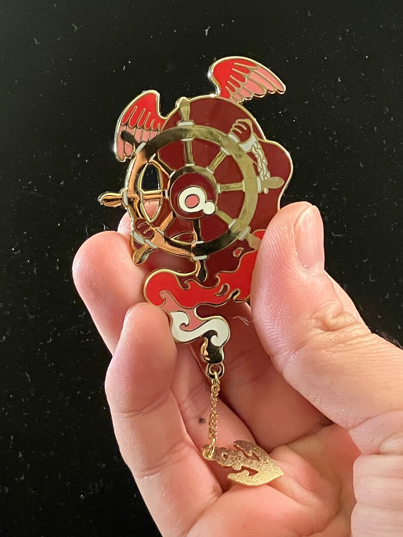 ANGEL SERIES: Sunken Angel-wine Red Enamel Pin - Etsy