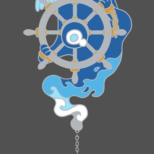 ANGEL SERIES: Sunken Angel-ocean Blue Enamel Pin - Etsy