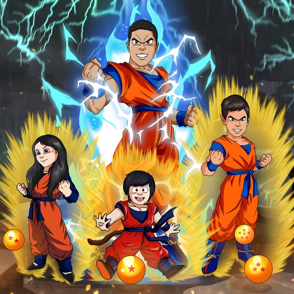 Dbz Saiyan Art - Etsy