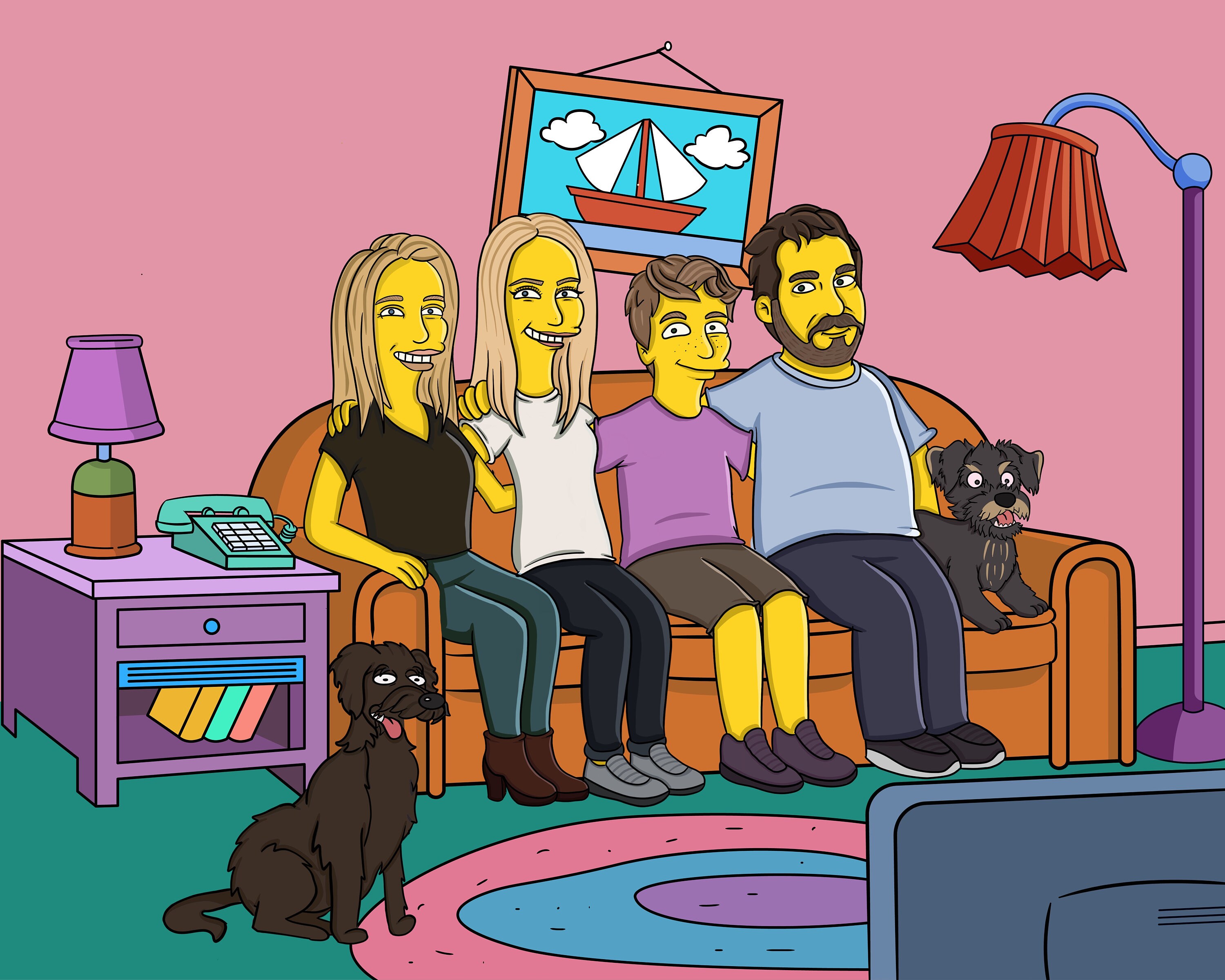 Simpsons Portrait Custom Family Portrait Custom Couple | Etsy