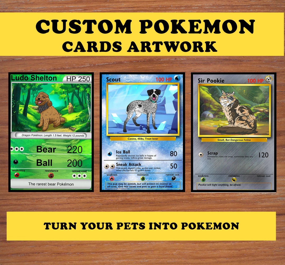Pokemon Pet Card, Custom Pokemon Card, Dog Owner, Cat Owner, Pet Owner ...