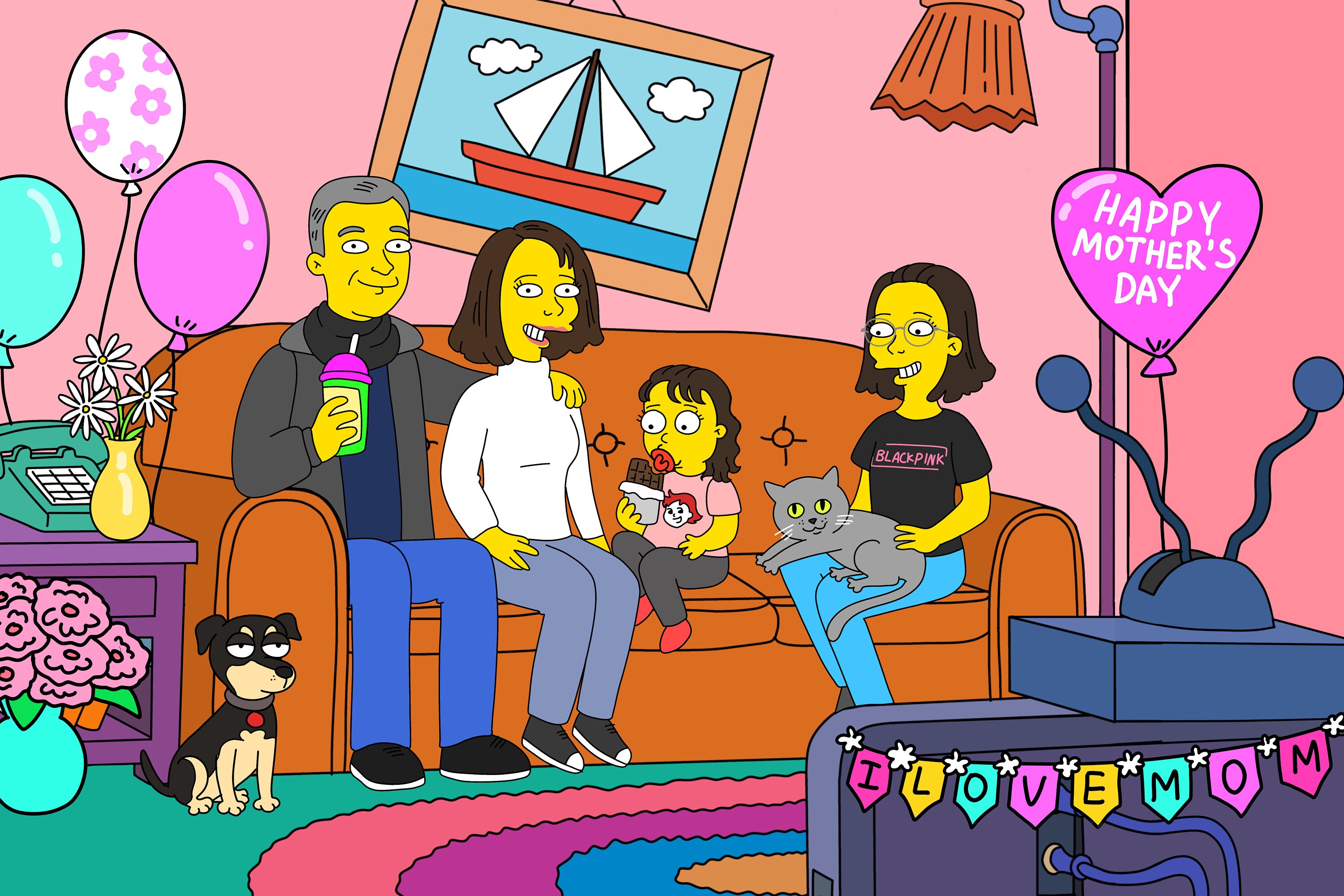 Simpsons Portrait Custom Family Portrait Custom Couple | Etsy