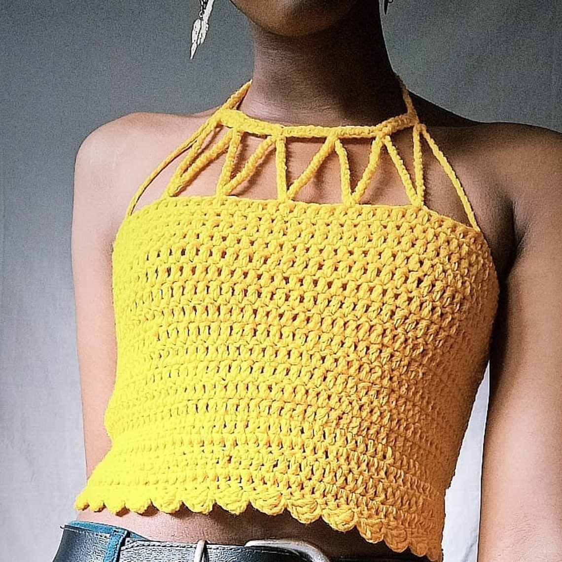Crochet V Halter Top Patterncrochet Bralette Topcrochet - Etsy