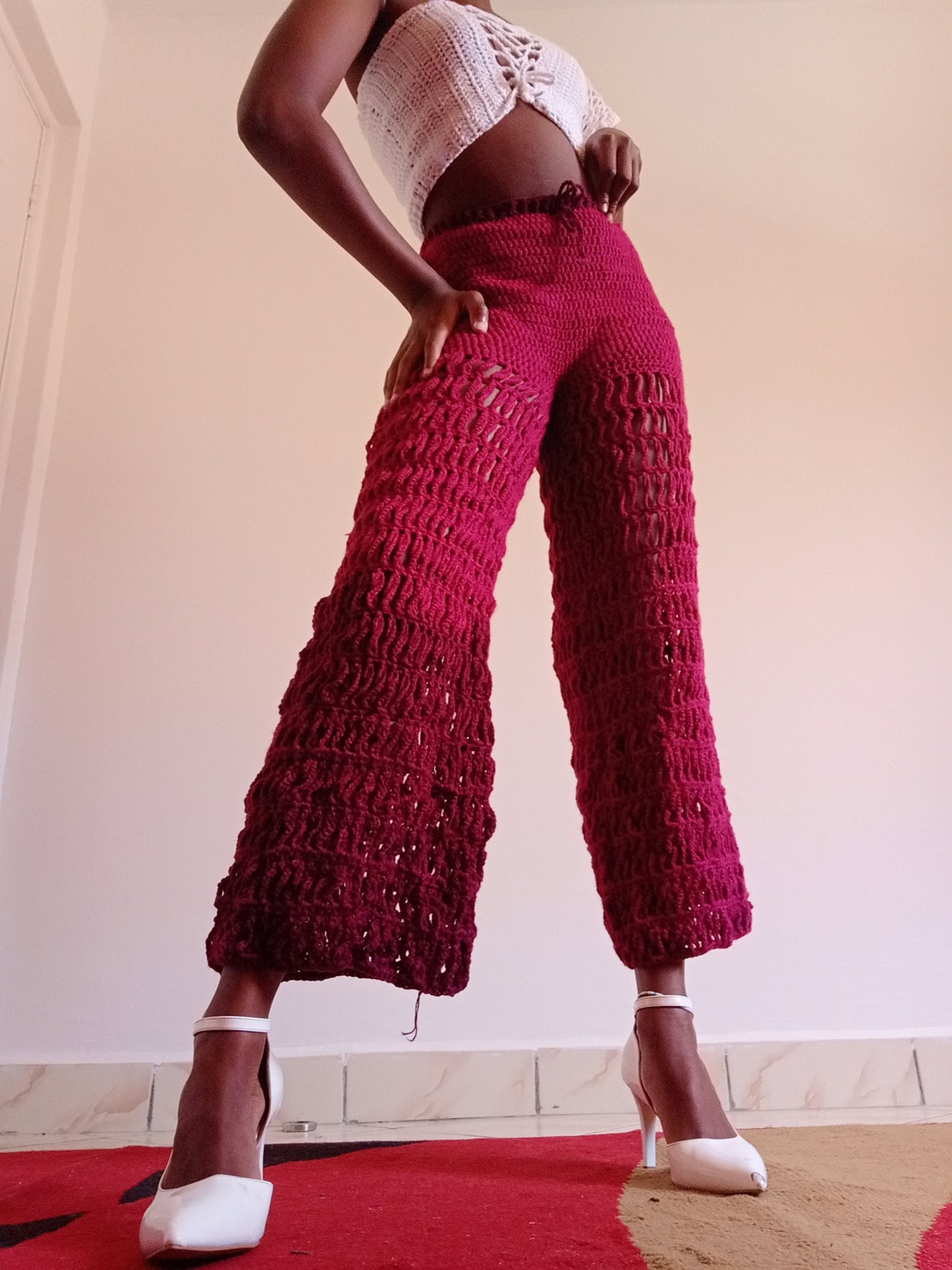 Crochet Trousers Pattern Crochet Mesh Trouser Crochet Pants - Etsy
