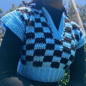 CHECKERBOX CROCHET PATTERN Crochet Checkered Vest Top Pattern, Crochet ...