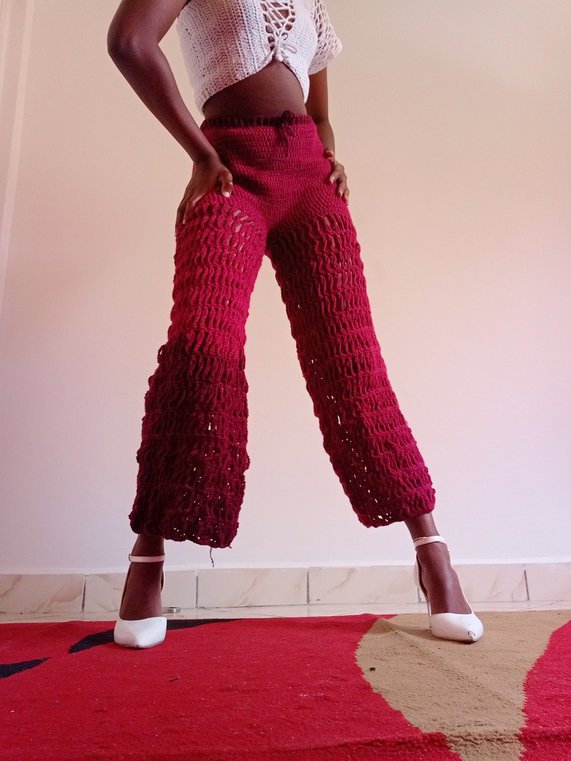 Crochet Trousers Pattern Crochet Mesh Trouser Crochet Pants - Etsy