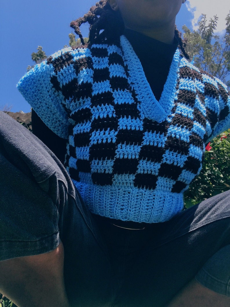 CHECKERBOX CROCHET PATTERN Crochet Checkered Vest Top - Etsy