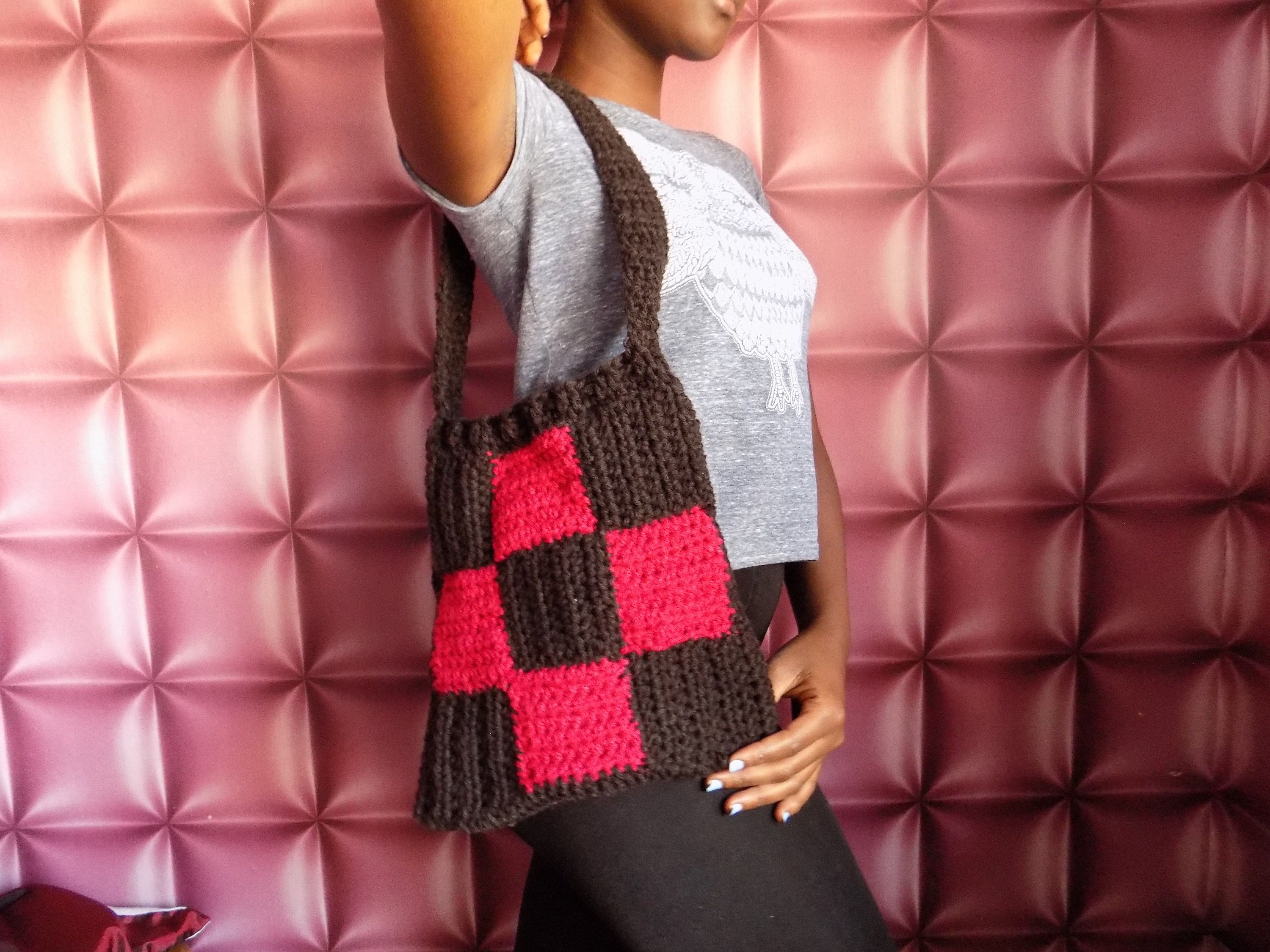 Patchwork Bag Pattern PDF, Easy Crochet Bag Pattern ,easy Drawstring ...