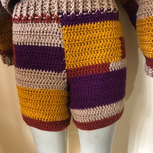 Tetris Crochet Lounge Set, Crochet Sweater Pattern, Crochet Shorts ...