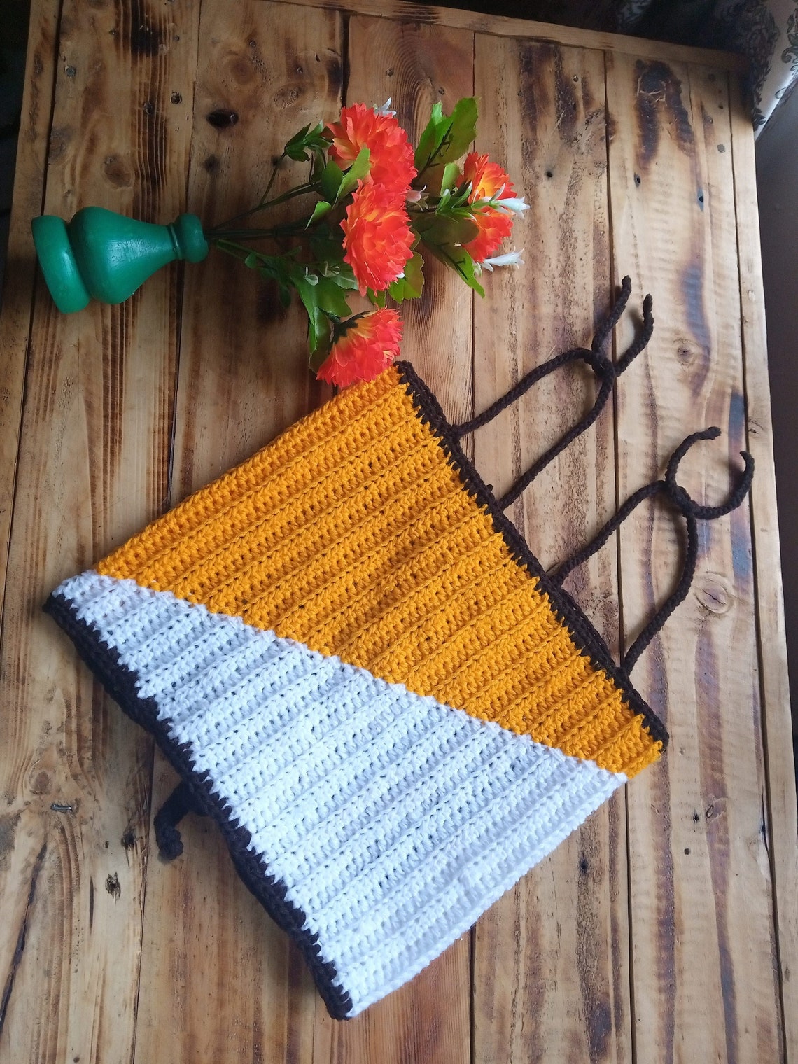 Two Toned Crochet Ribbed Top Crochet Tube Top Crochet - Etsy