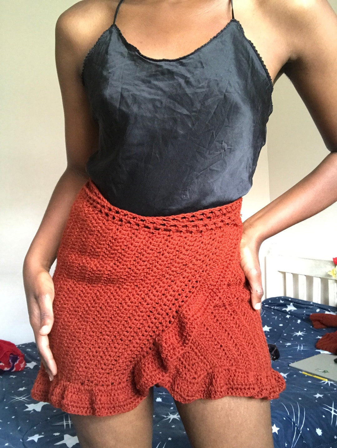 Wrap Around Crochet Skirt Pattern, Crochet Wrap Skirt, Crochet Ruffle ...