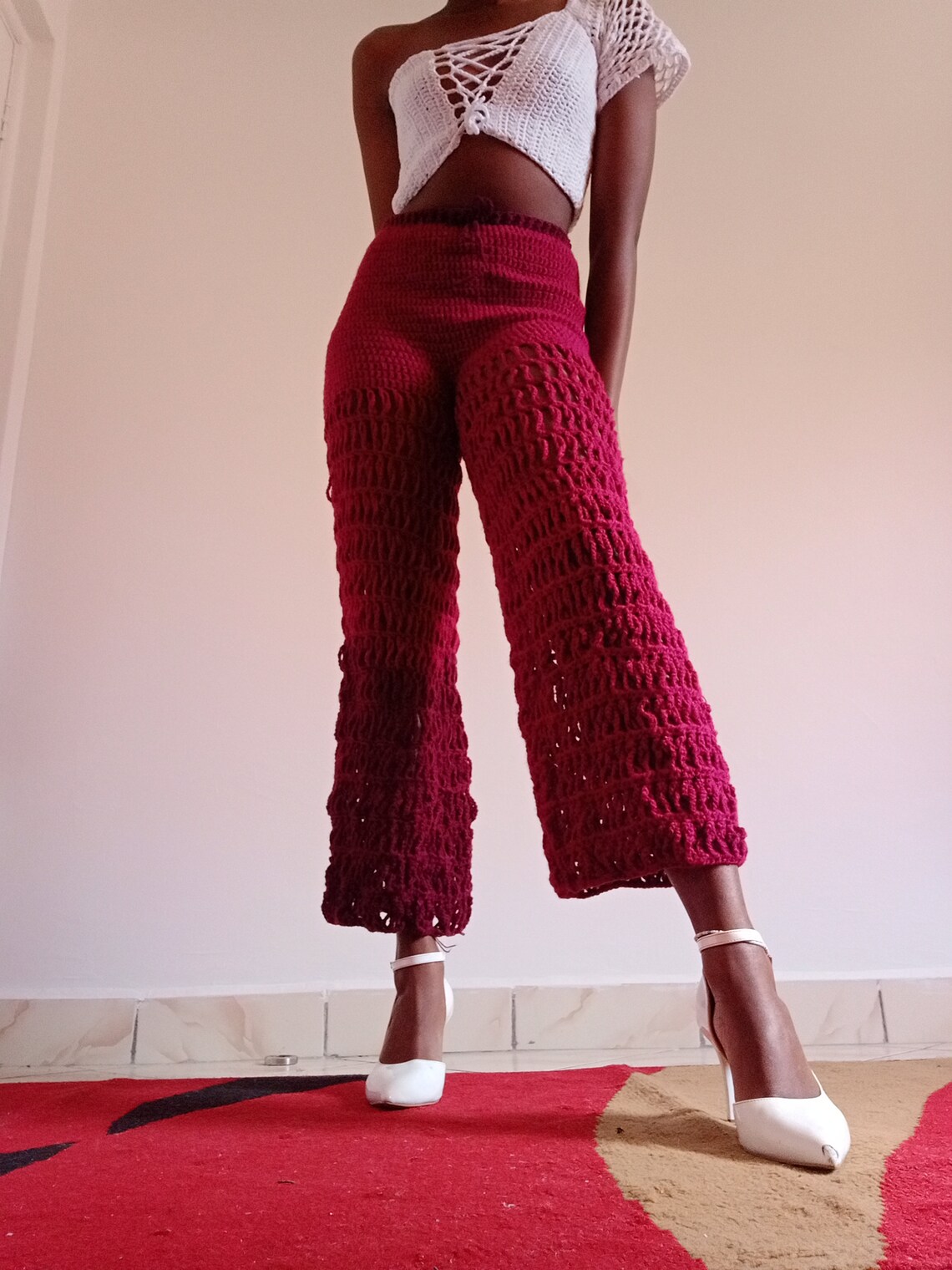 Crochet Trousers Pattern Crochet Mesh Trouser Crochet Pants - Etsy
