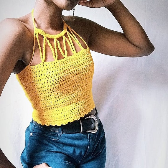 Crochet V Halter Top Patterncrochet Bralette Topcrochet - Etsy