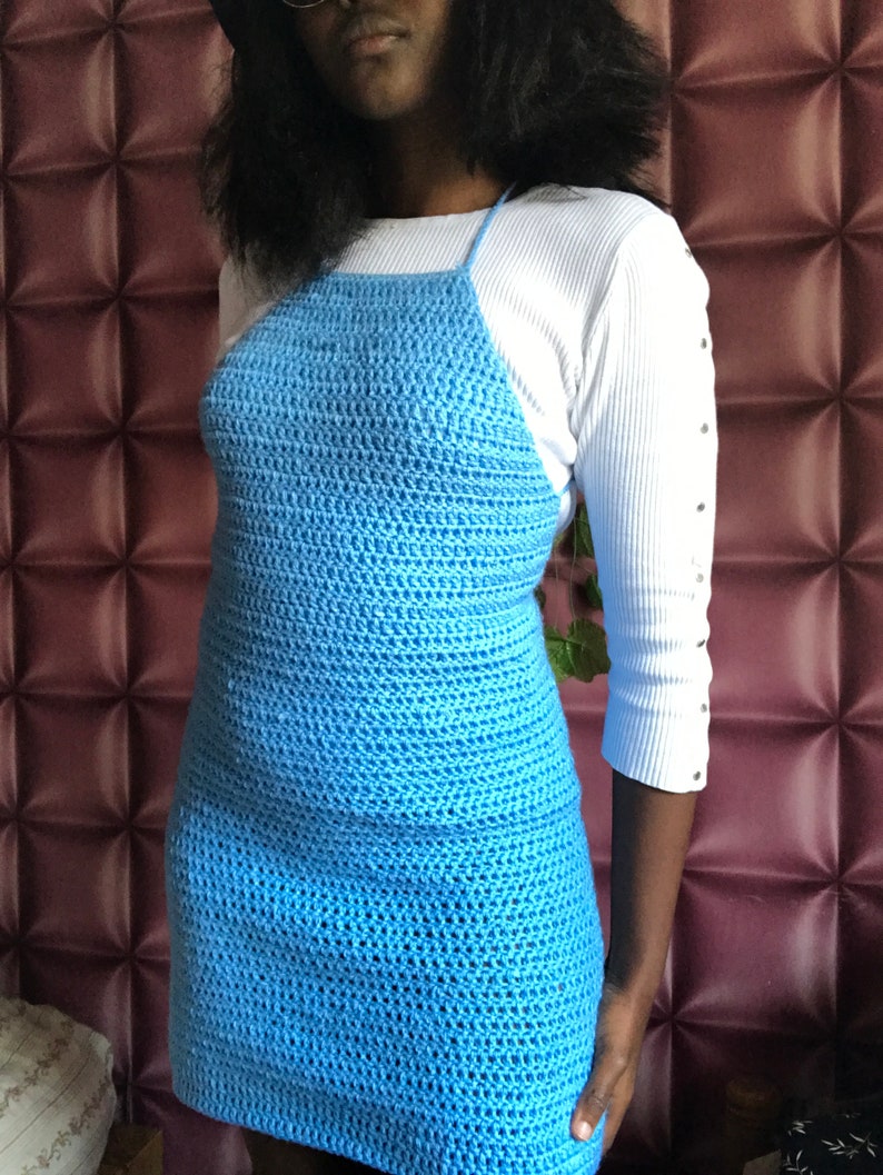 CROCHET DRESS PATTERN / Halter Crochet Dress Pattern Simple | Etsy
