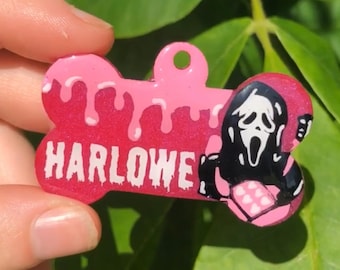 Halloween Scream Dog Tag - Etsy