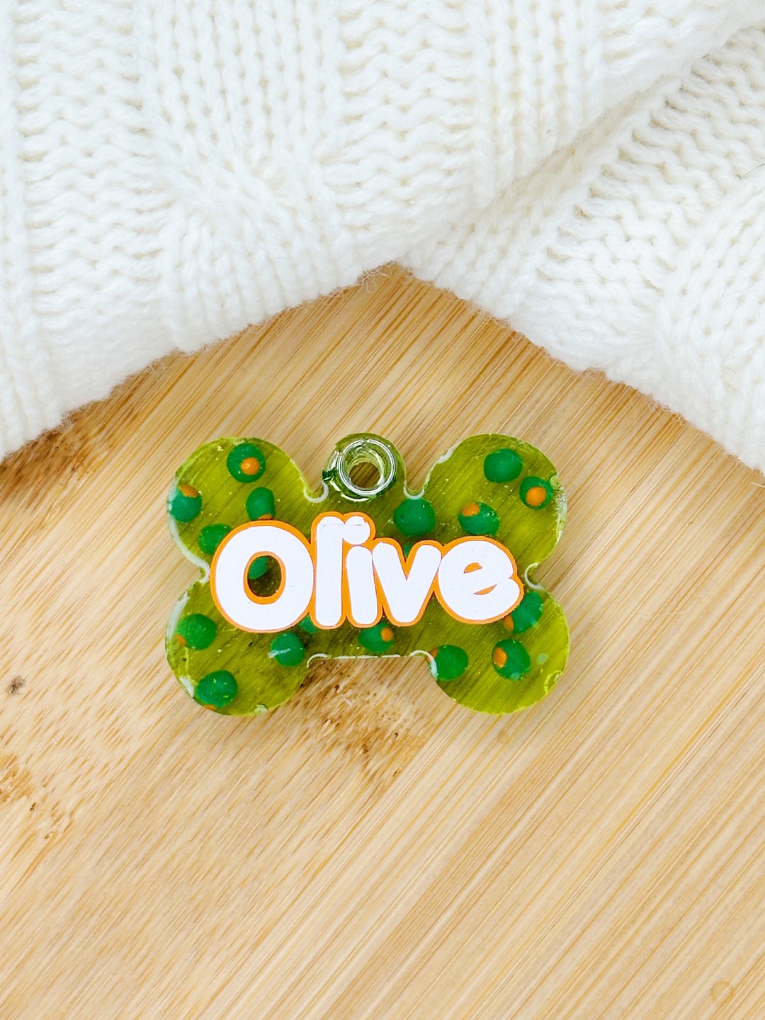 Olive Resin Dog Tag, Custom Pet ID, Olive Pet ID, Puppy Must Haves, Dog ...